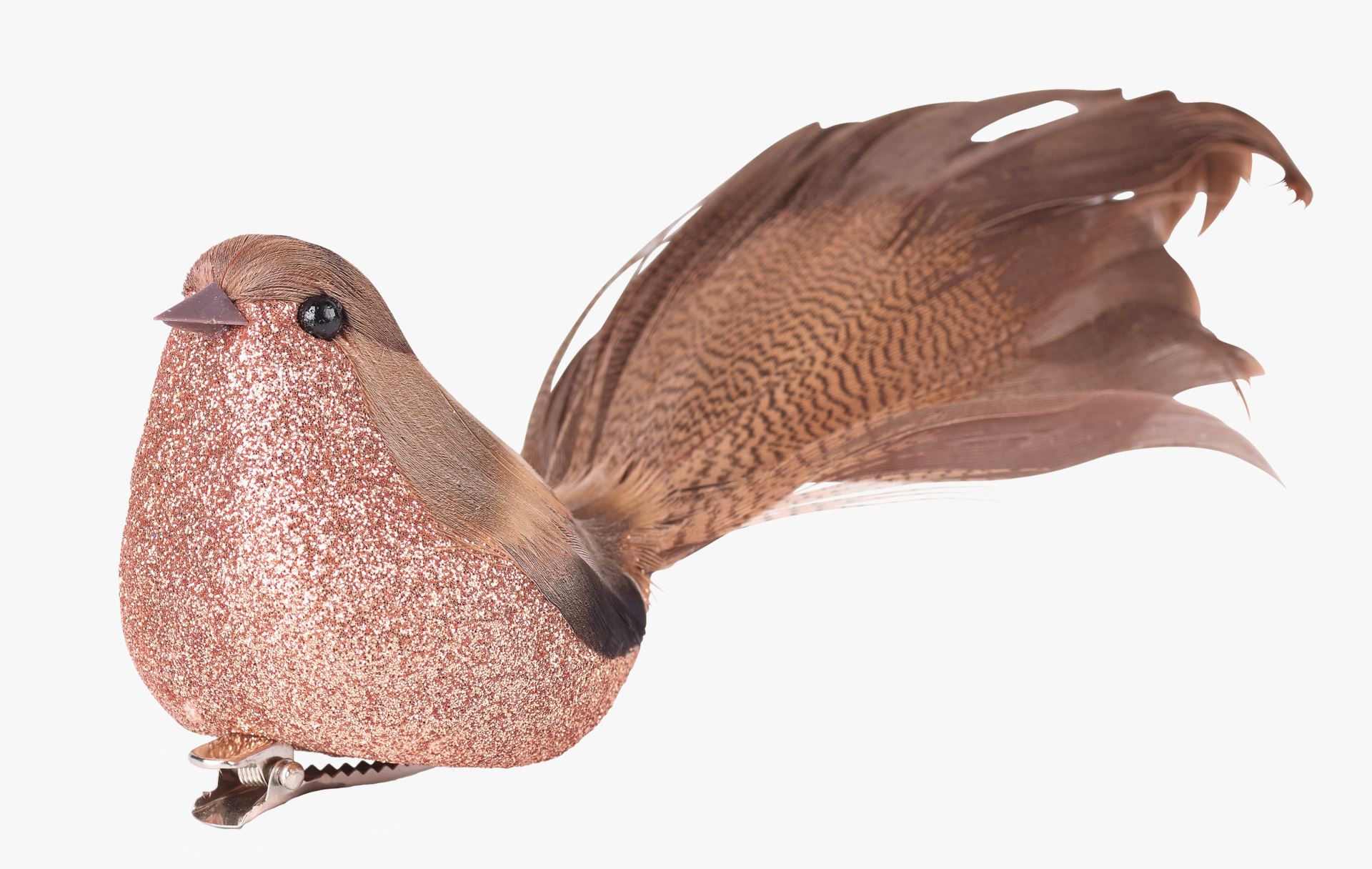 Glitter bird pynt kobber - Kid