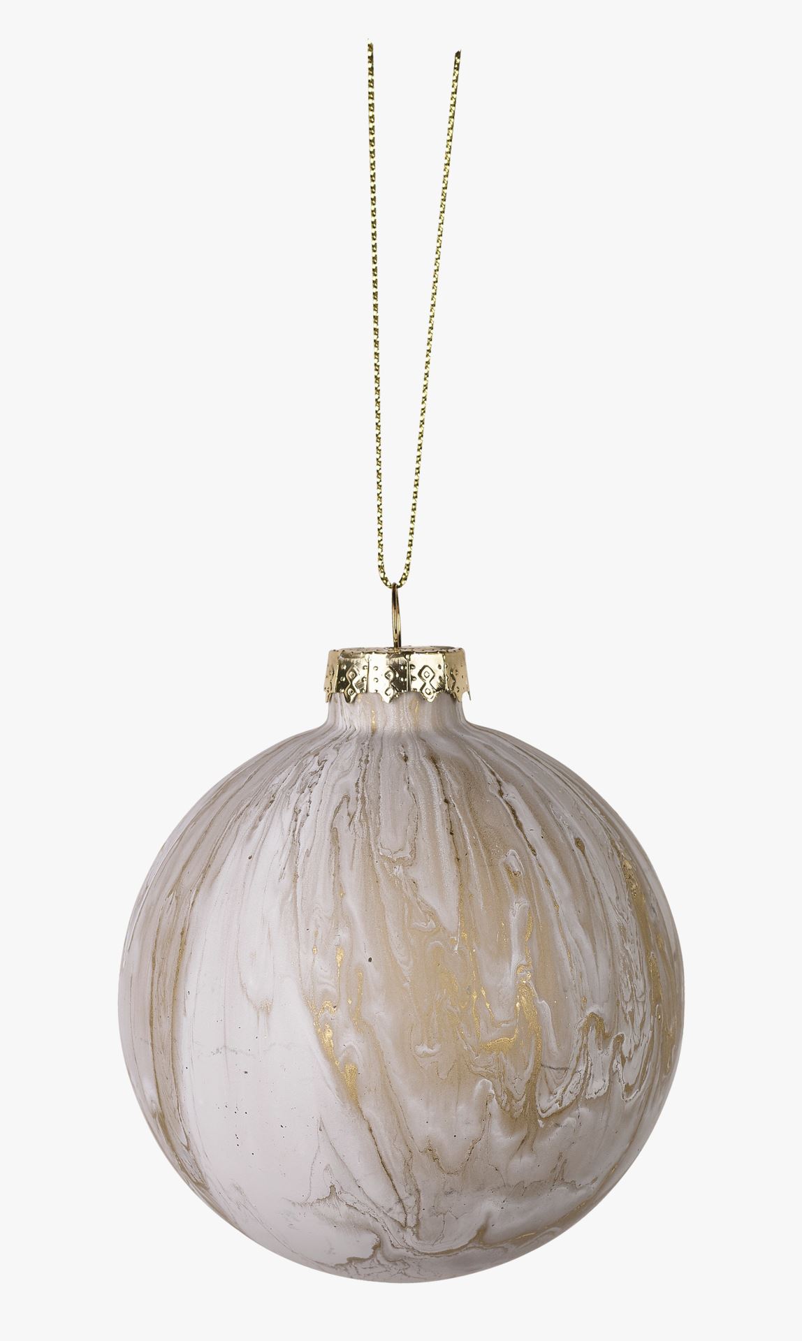 Marbly gold julekule gull - Kid