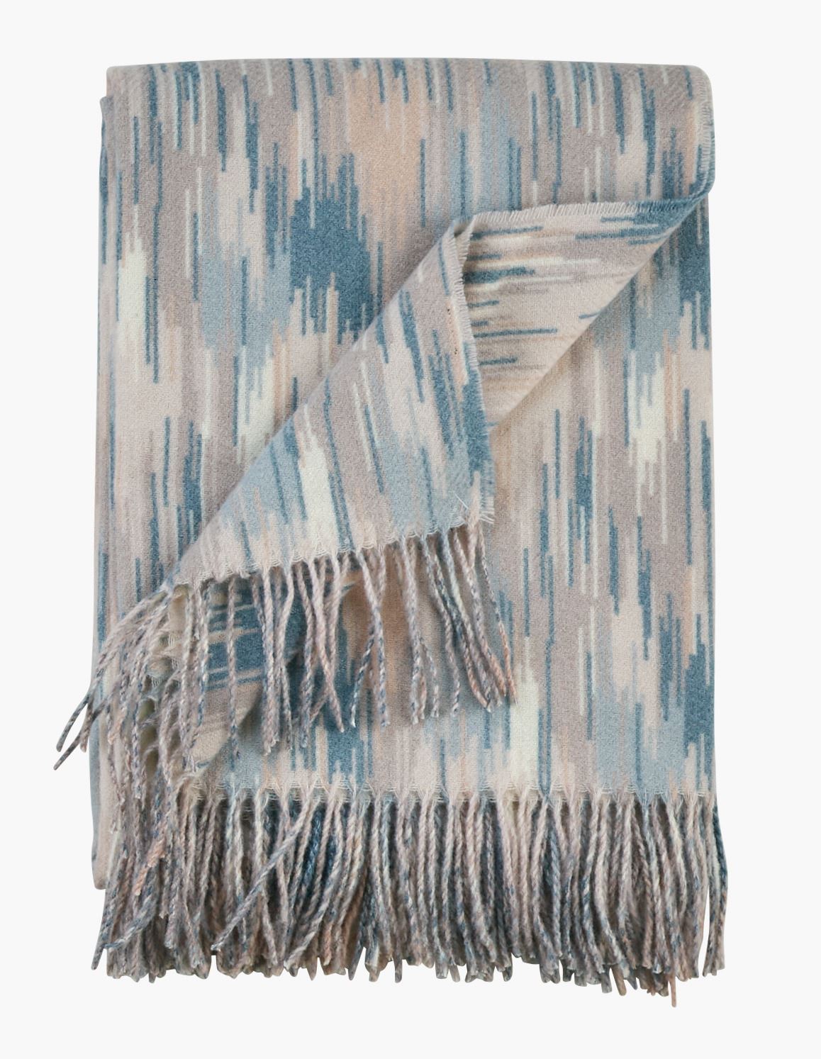 Aidan pledd multi blå - Kid