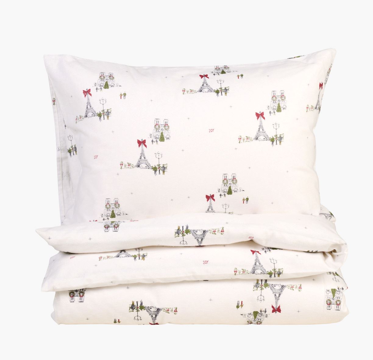 Paris Love flanell sengesett multi - Kid